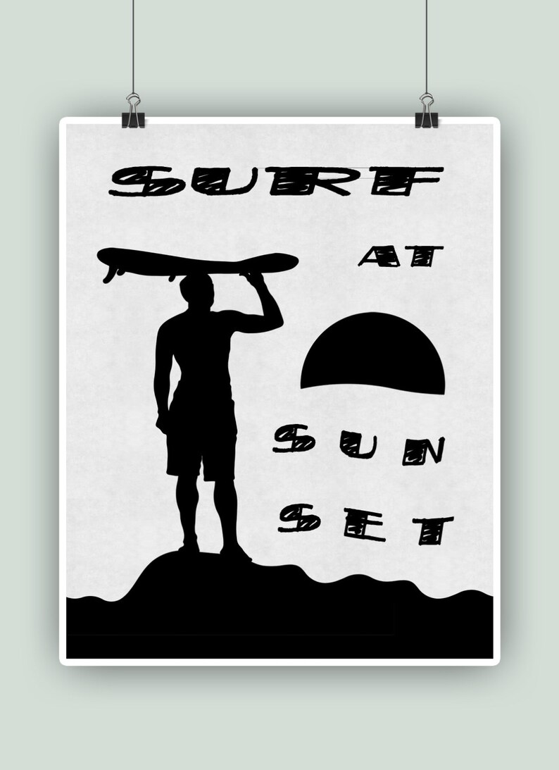 Surf Poster, Surfing Art, Surf Board, Surf Art, Surf Decor, Surfing ...