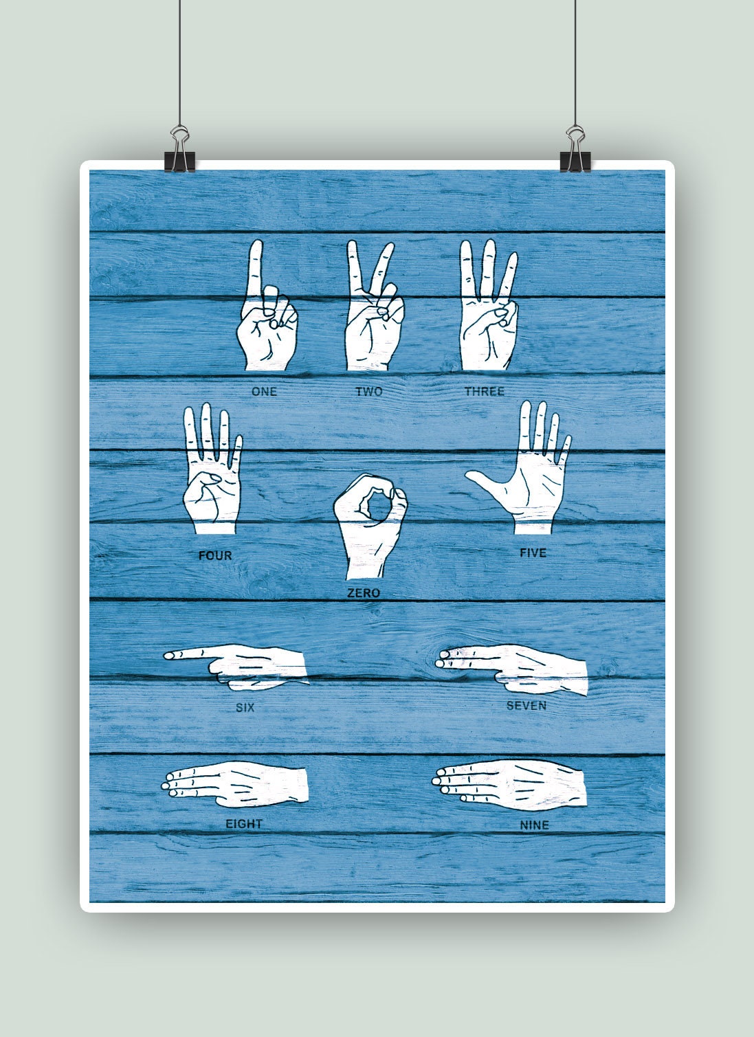 Scuba Diving Communication Print, Deep Sea Signs Wall Art, Nautical Art ...