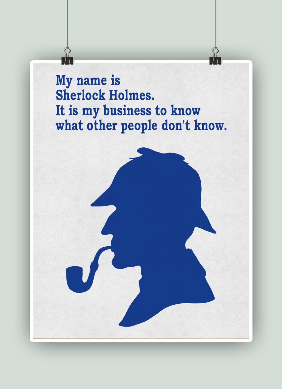 Sherlock Holmes, Sherlock Poster, Sherlock Print, Sherlock Wall Art ...