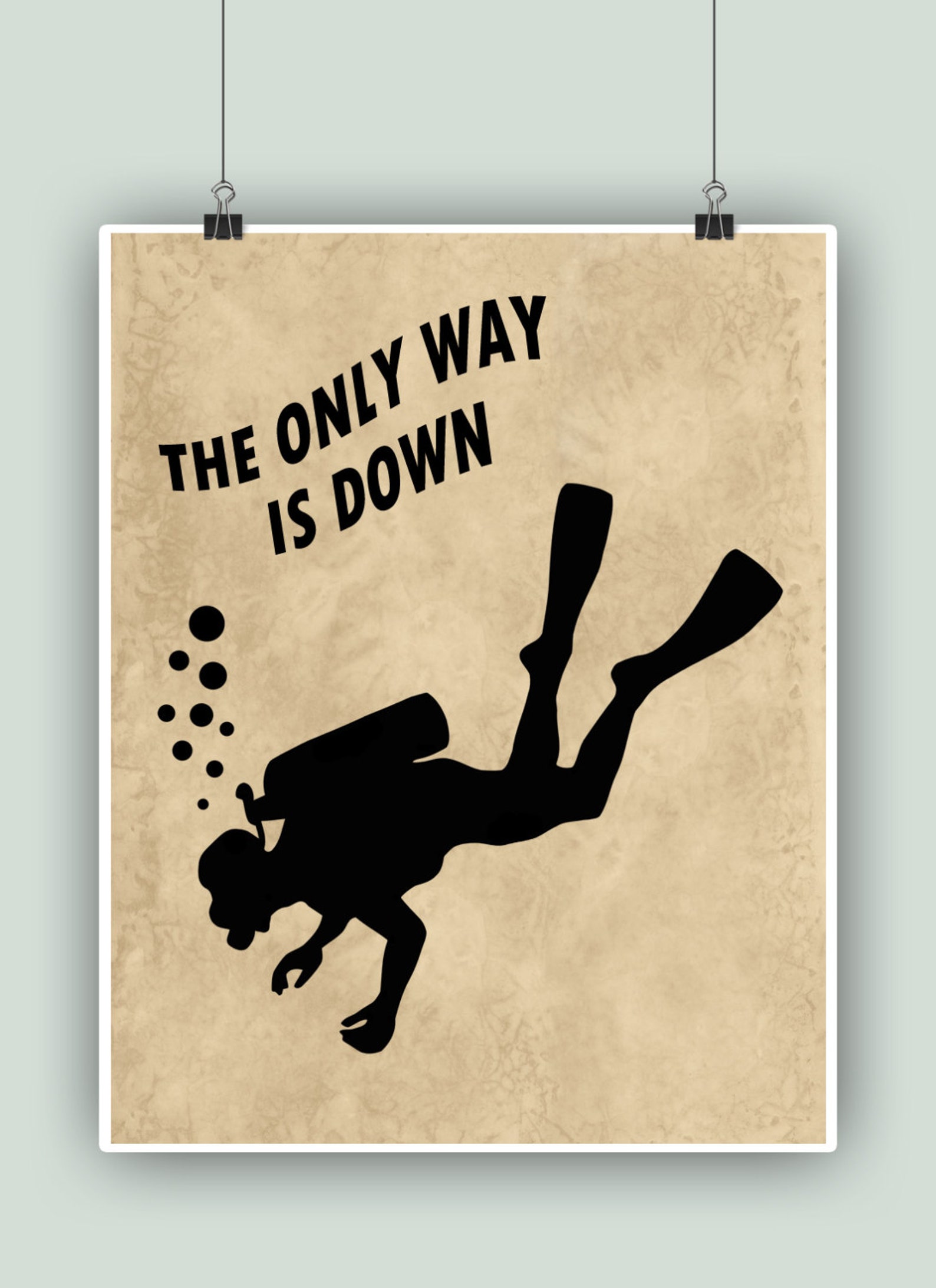 Diver Poster Scuba Dive Art Diving Poster Scuba Dive Print - Etsy