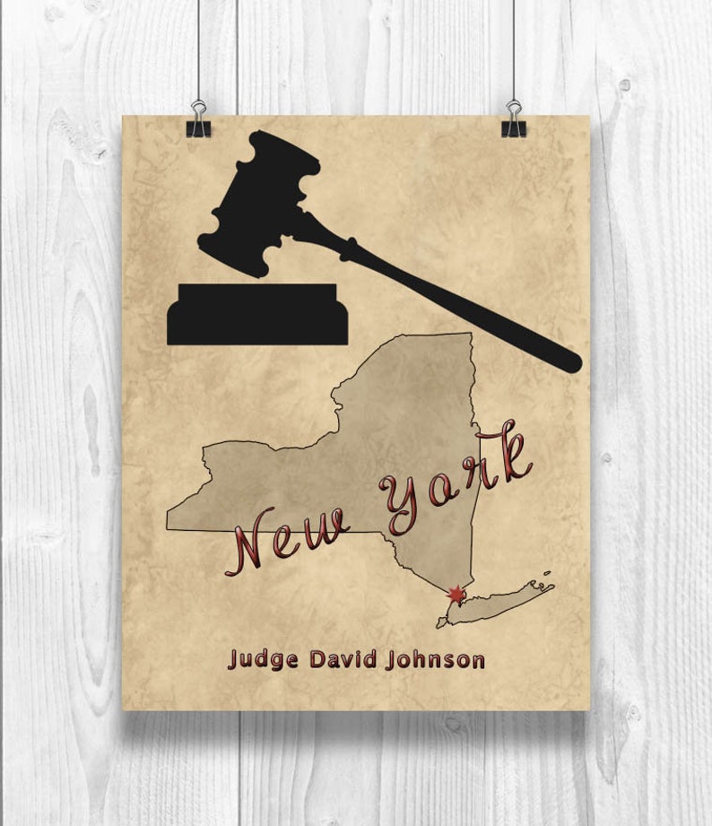 PRINTABLE, PERSONALIZED Judge Print, Personalized Judge Gift ...