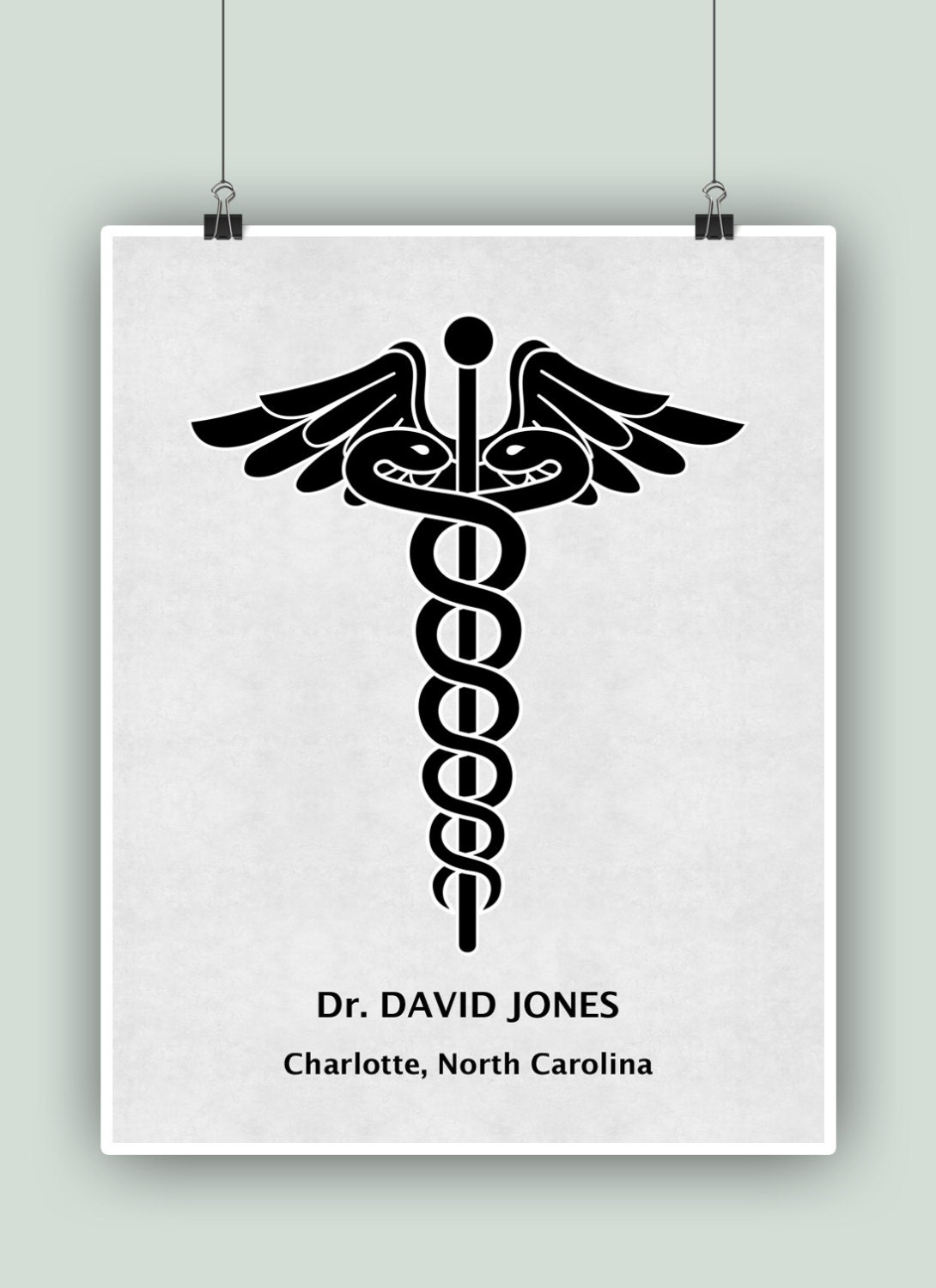 Doctor of Medicine Art, PERSONALIZED Physician Print, Medical Art, Gift ...
