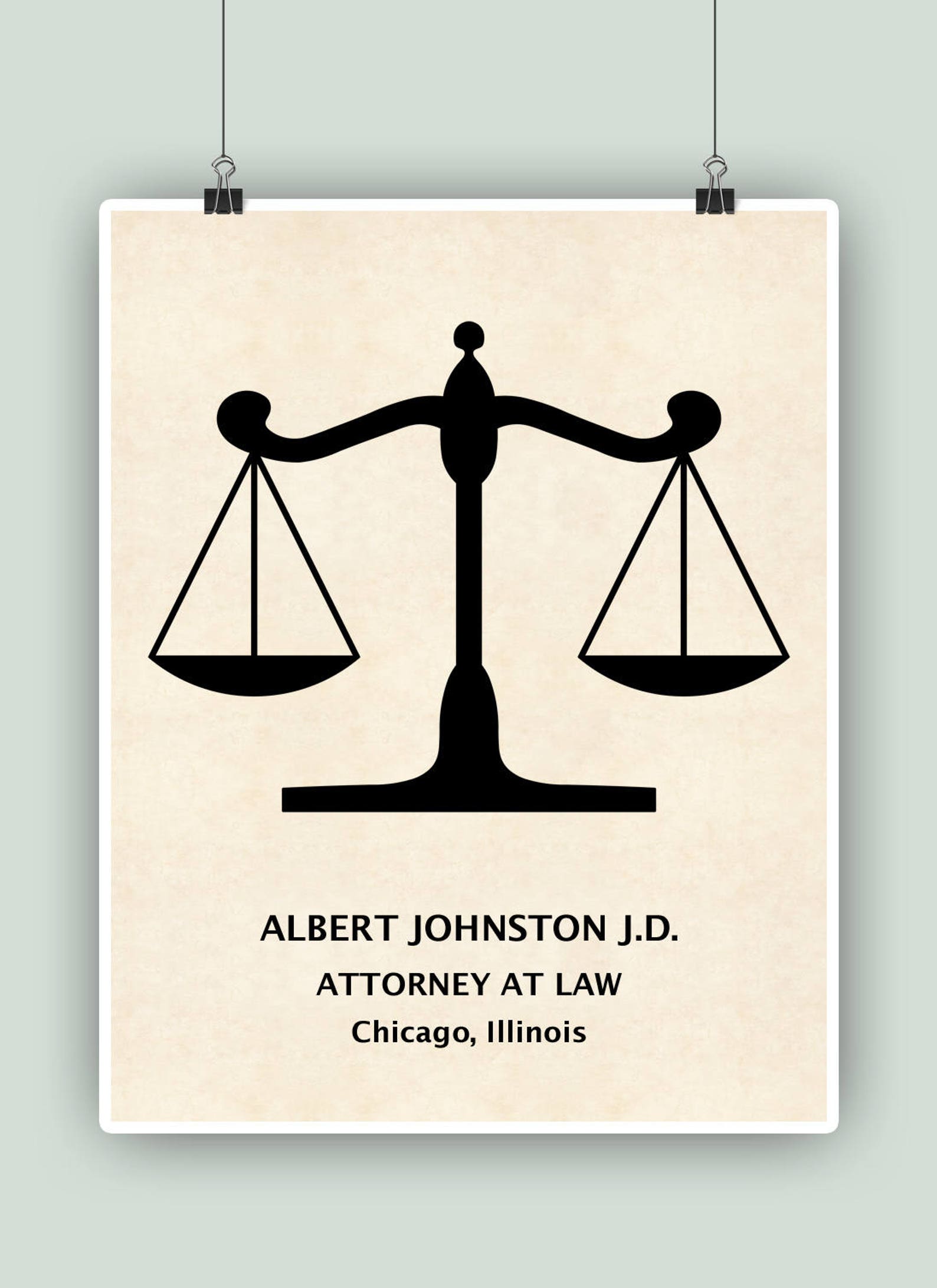 Attorney at Law, PERSONALIZED Lawyer Print, Jurist Art, Gift for Lawyer ...
