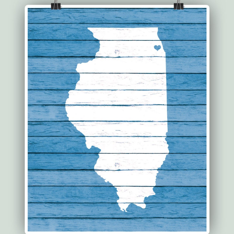 Illinois Poster - Etsy