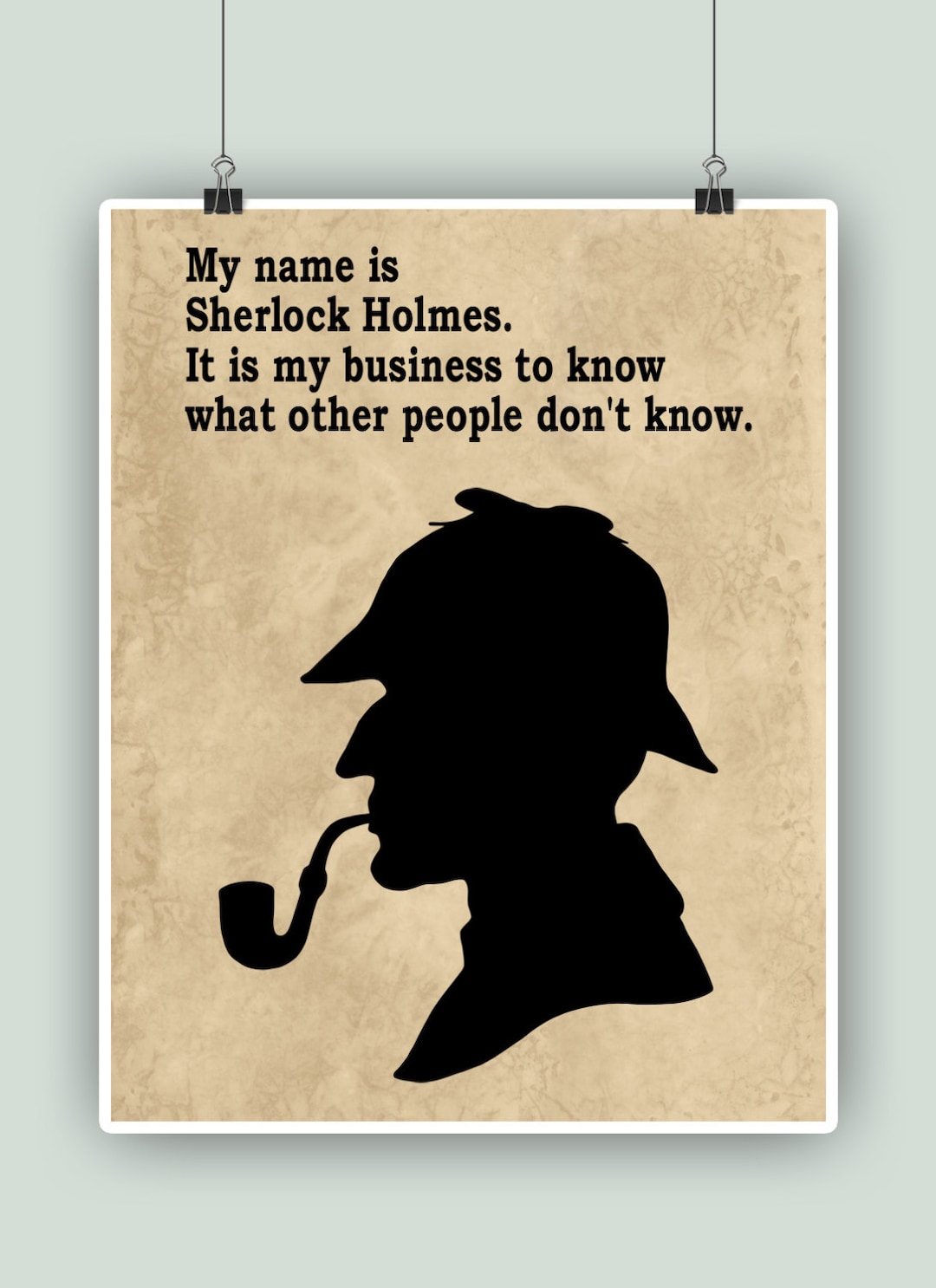 Sherlock Holmes, Sherlock Poster, Sherlock Print, Sherlock Wall Art ...