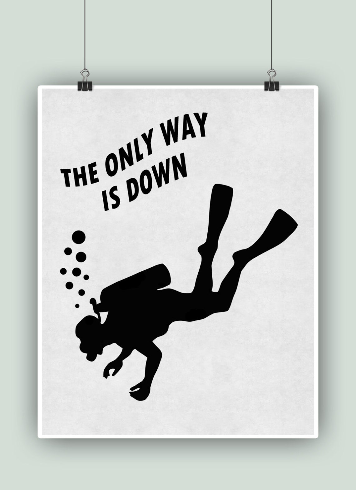 Diver Poster Scuba Dive Art Diving Poster Scuba Dive Print - Etsy