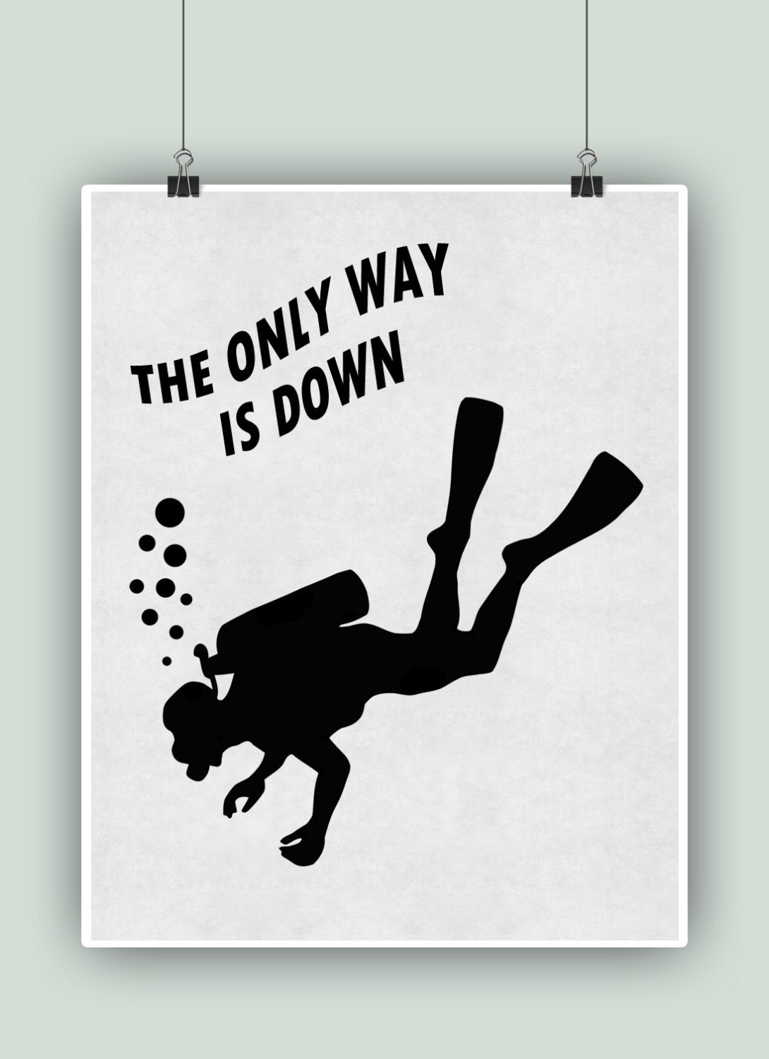 Diver Poster Scuba Dive Art Diving Poster Scuba Dive Print - Etsy