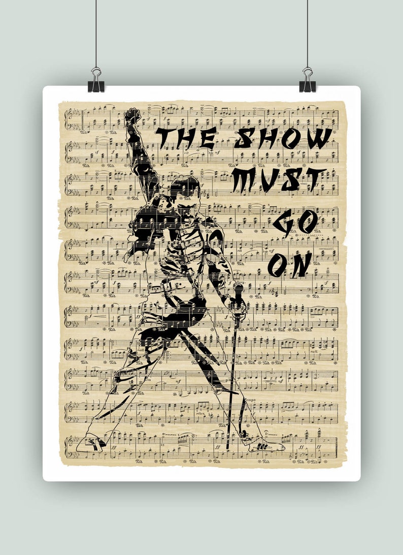 Freddie Mercury Art Print, Papyrus Background, Rock Music Room Decor - Etsy