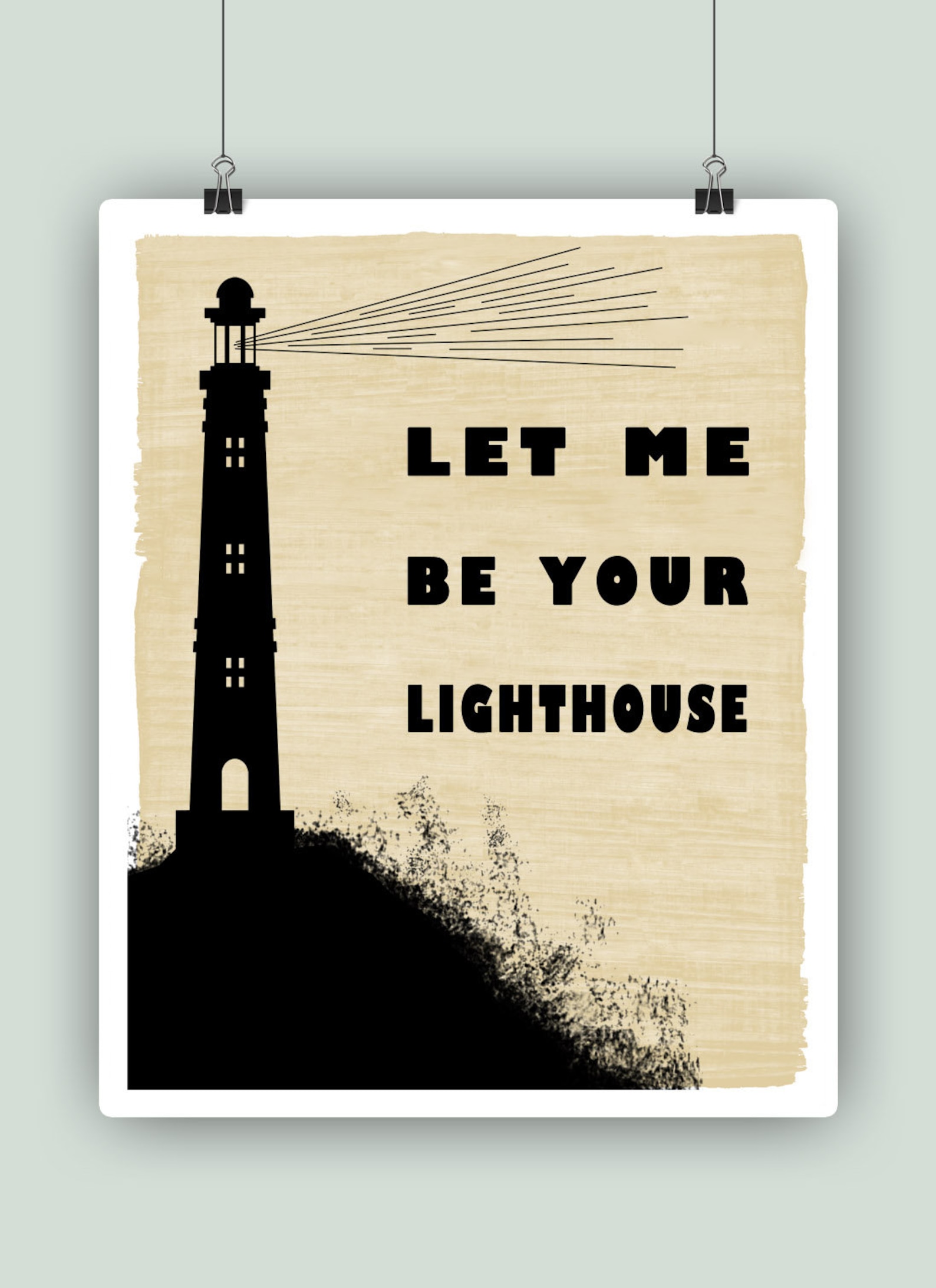 Lighthouse Art, Lighthouse Print, Lighthouse Poster, Lighthouse Quote ...