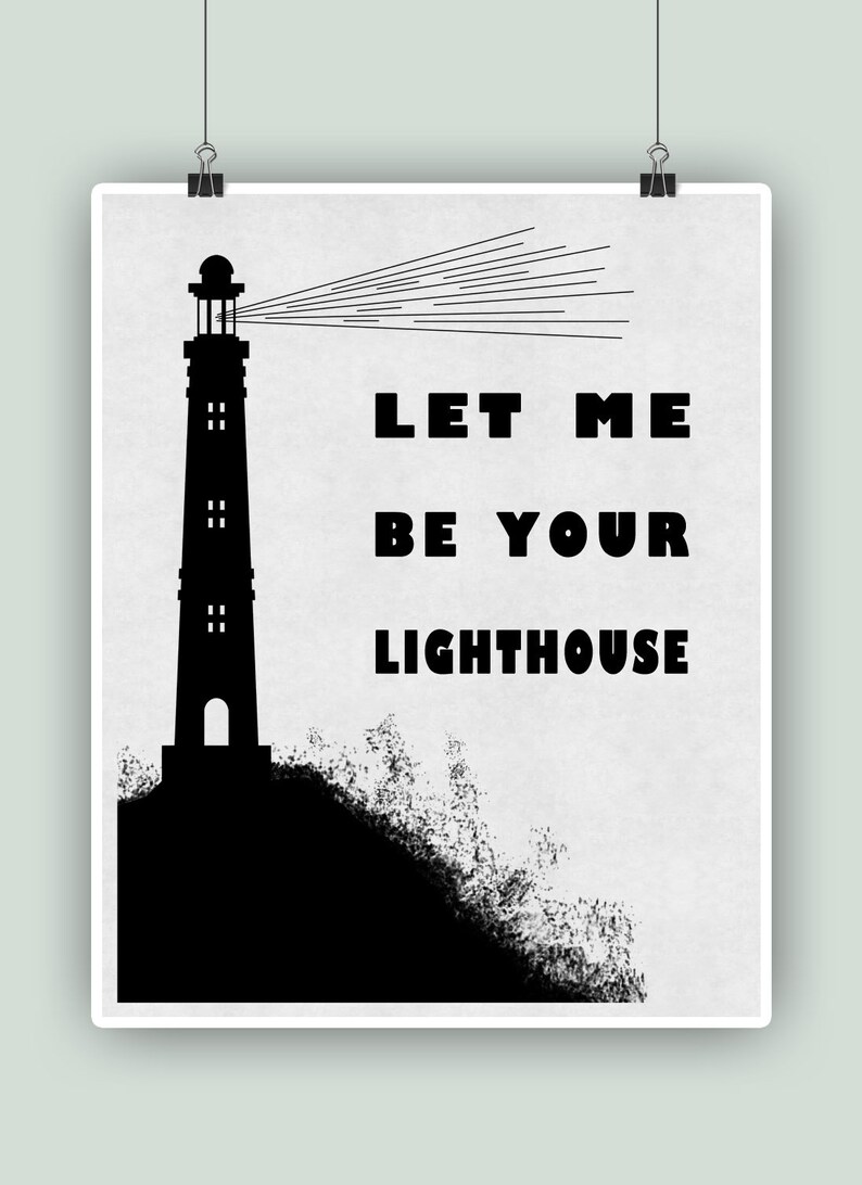 Lighthouse Art, Lighthouse Print, Lighthouse Poster, Lighthouse Quote ...