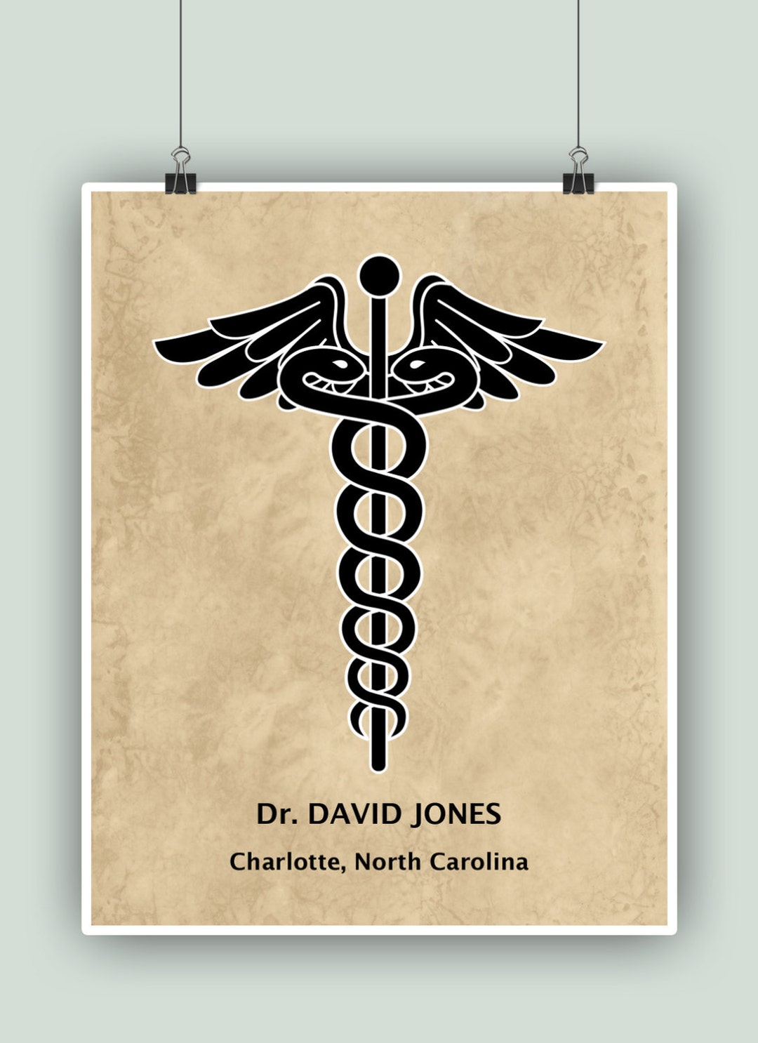 Doctor of Medicine Art, PERSONALIZED Physician Print, Medical Art, Gift ...