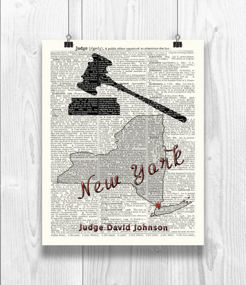PRINTABLE PERSONALIZED Judge Print Personalized Judge Gift | Etsy