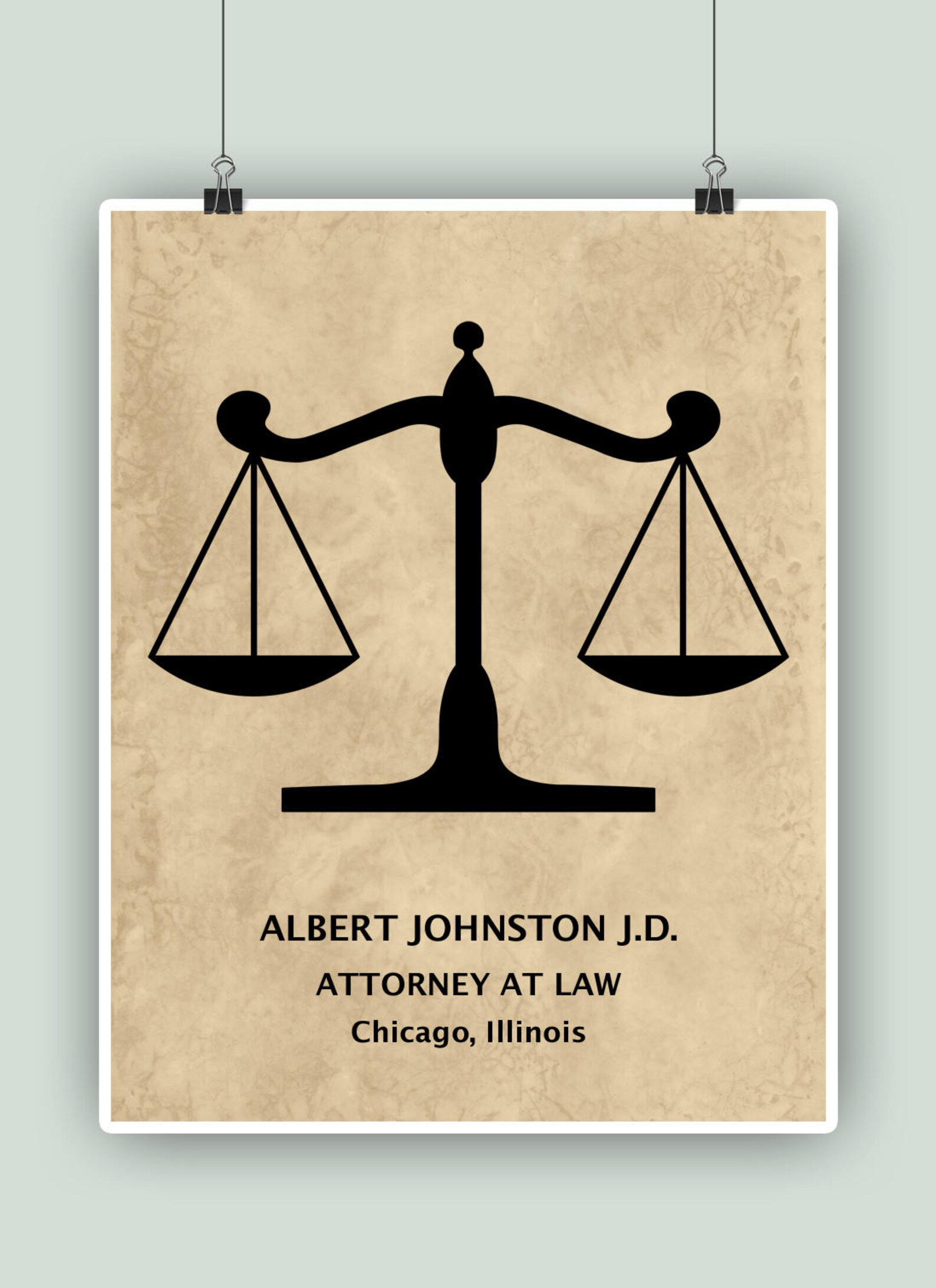 Attorney at Law, PERSONALIZED Lawyer Print, Jurist Art, Gift for Lawyer ...