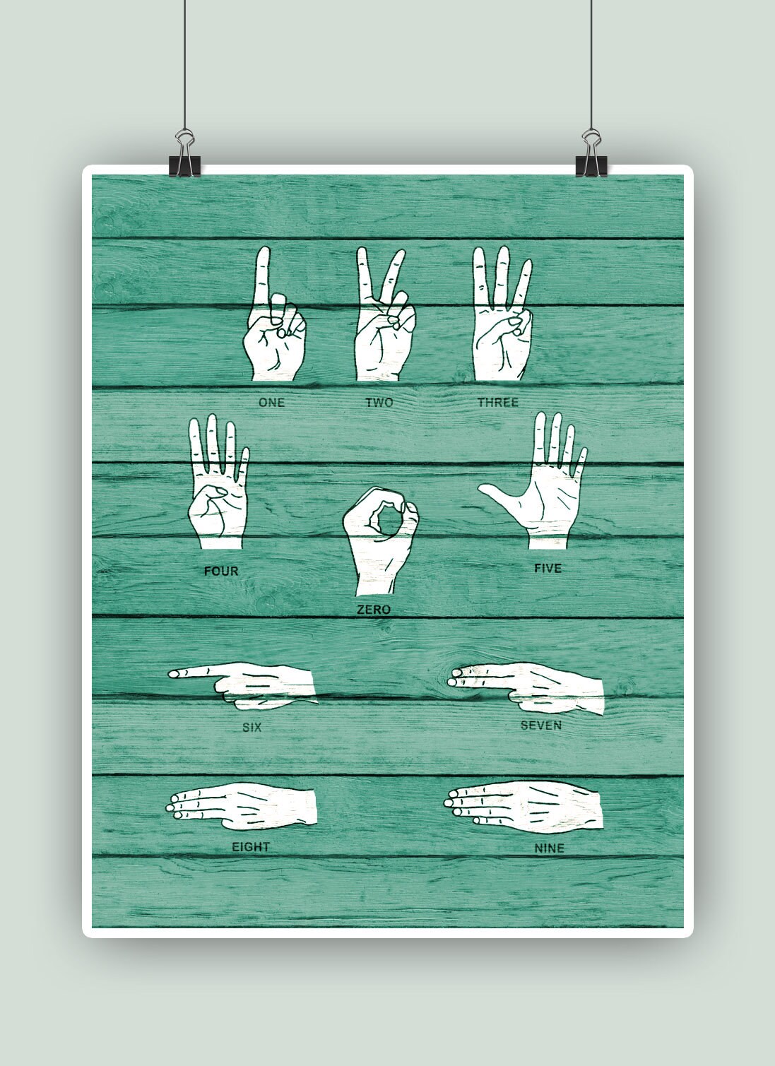 Scuba Diving Communication Print, Deep Sea Signs Wall Art, Nautical Art ...