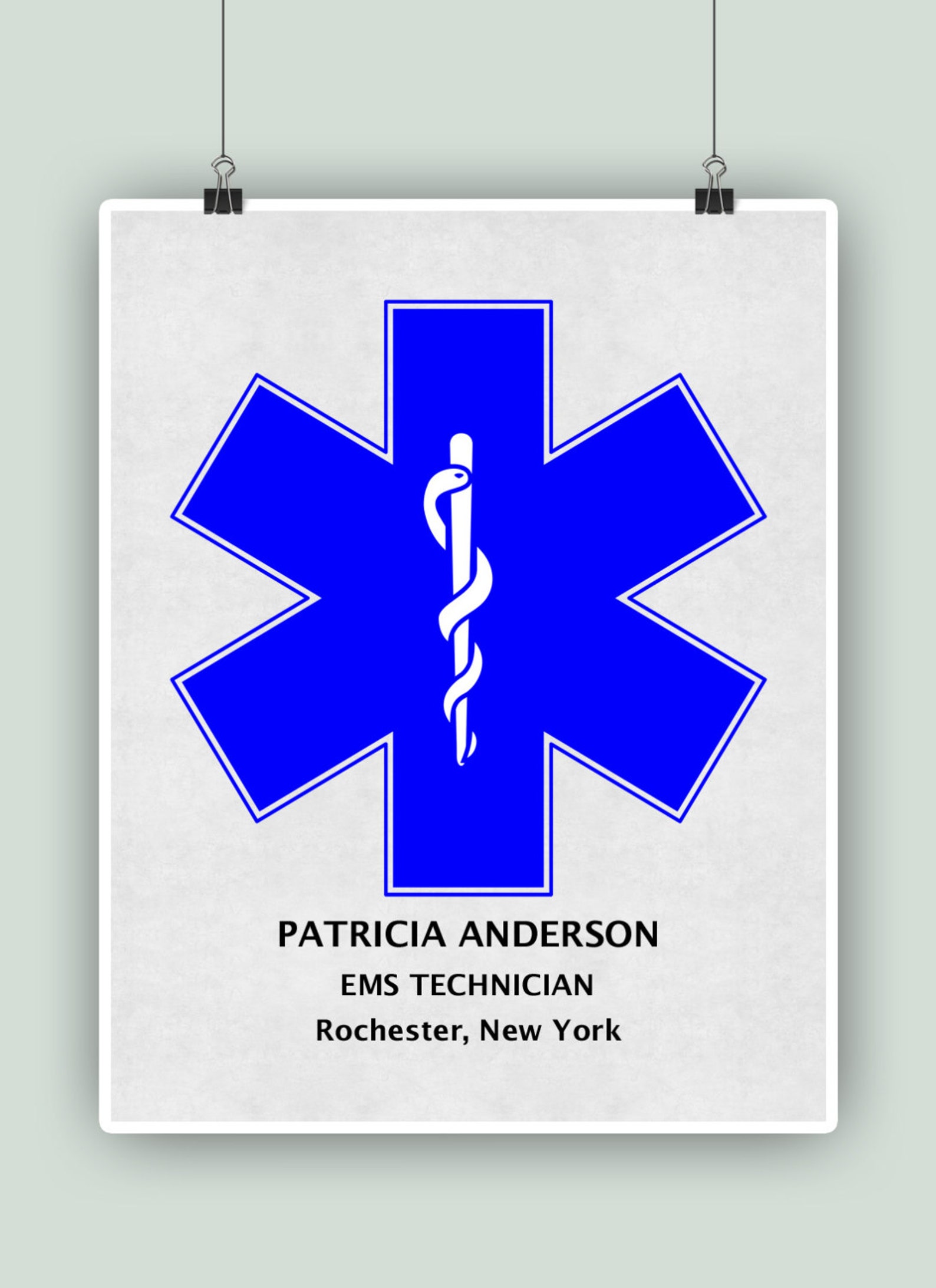 EMS Print, PERSONALIZED Print, Health Care, Emergency Medical Services ...