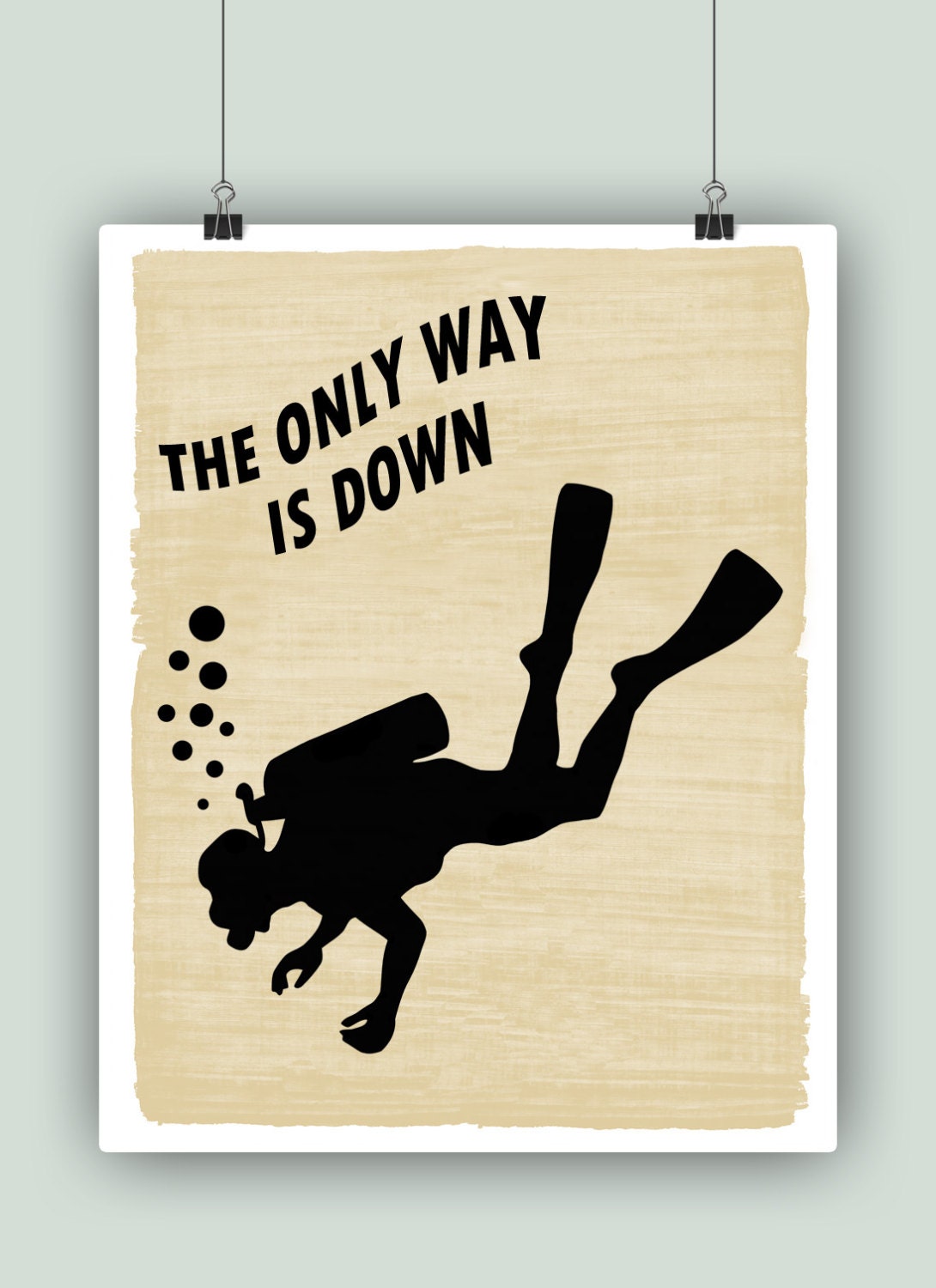 Diver Poster Scuba Dive Art Diving Poster Scuba Dive Print - Etsy