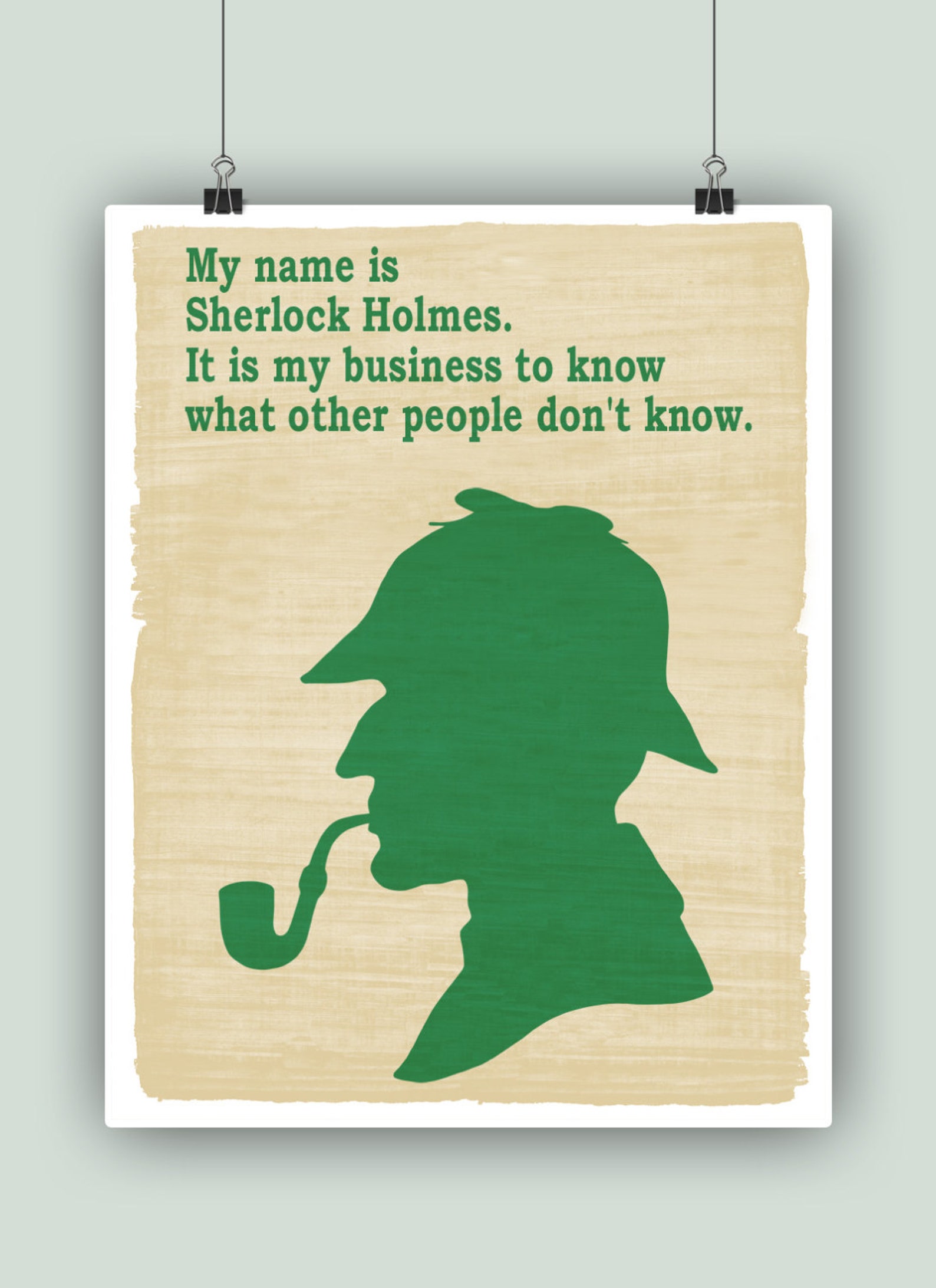 Sherlock Holmes, Sherlock Poster, Sherlock Print, Sherlock Wall Art ...