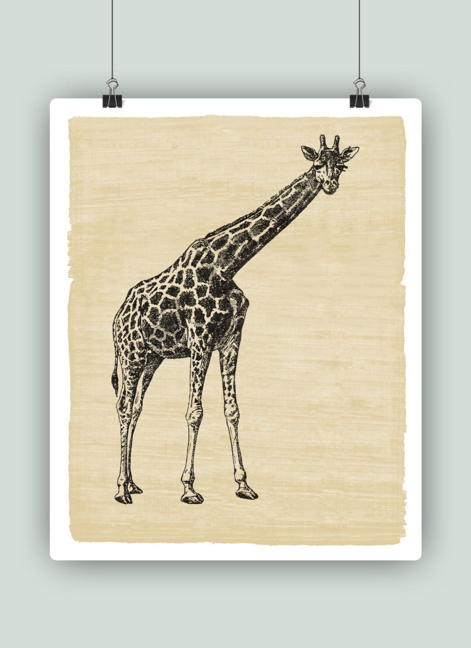 Giraffe Art Giraffe Print African Art Giraffe Poster - Etsy