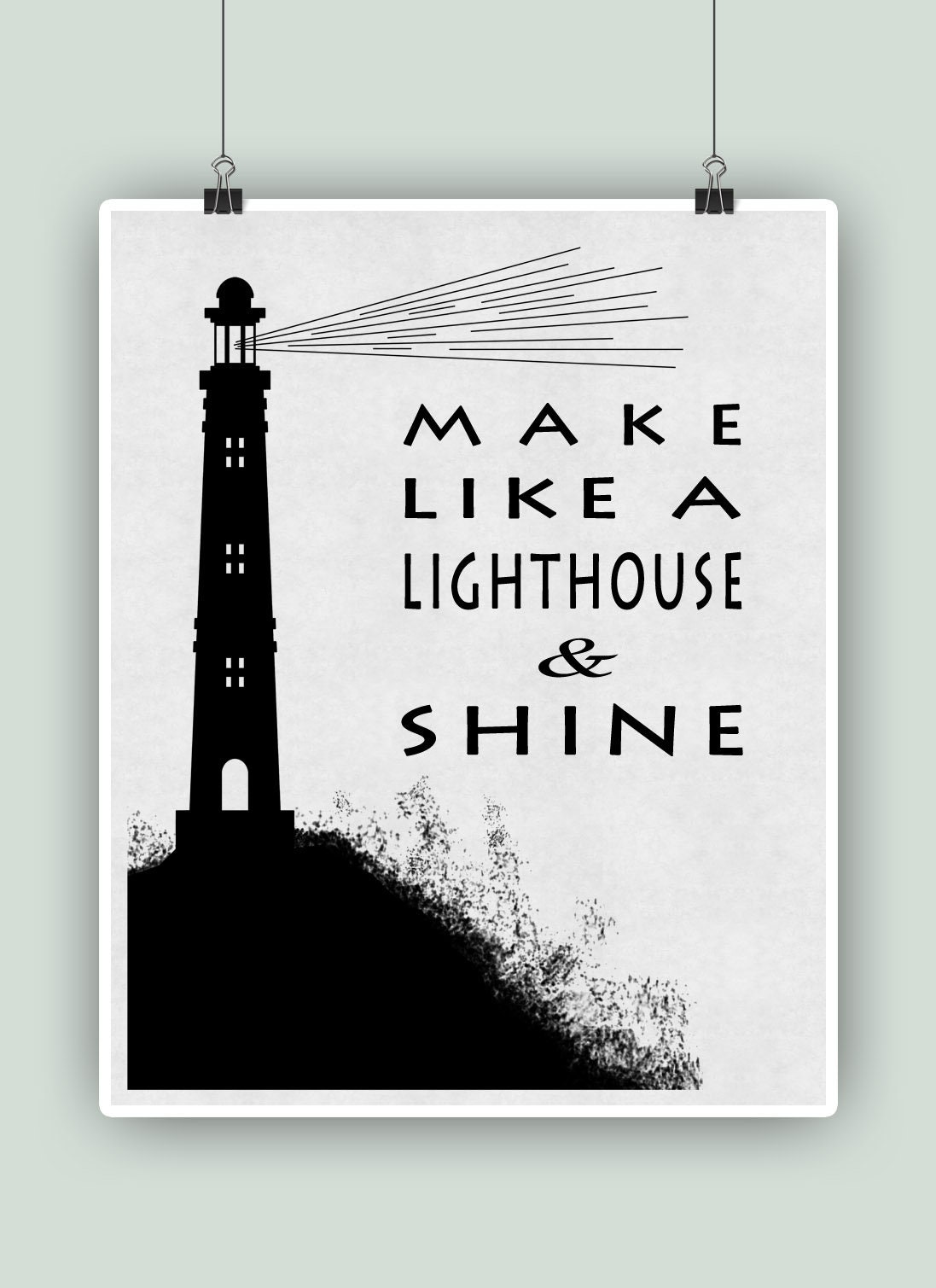 Lighthouse Art, Lighthouse Print, Lighthouse Poster, Lighthouse Quote ...