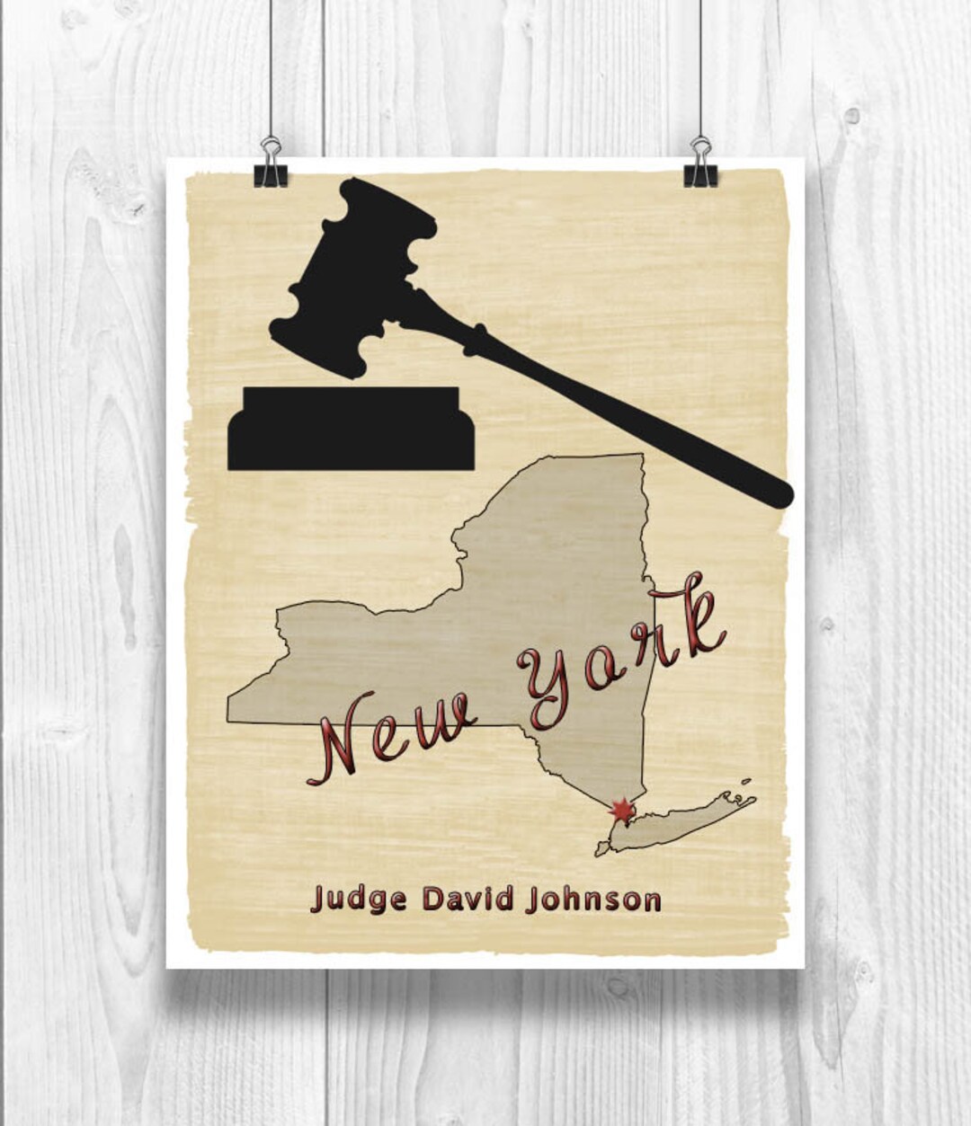 PRINTABLE, PERSONALIZED Judge Print, Personalized Judge Gift ...