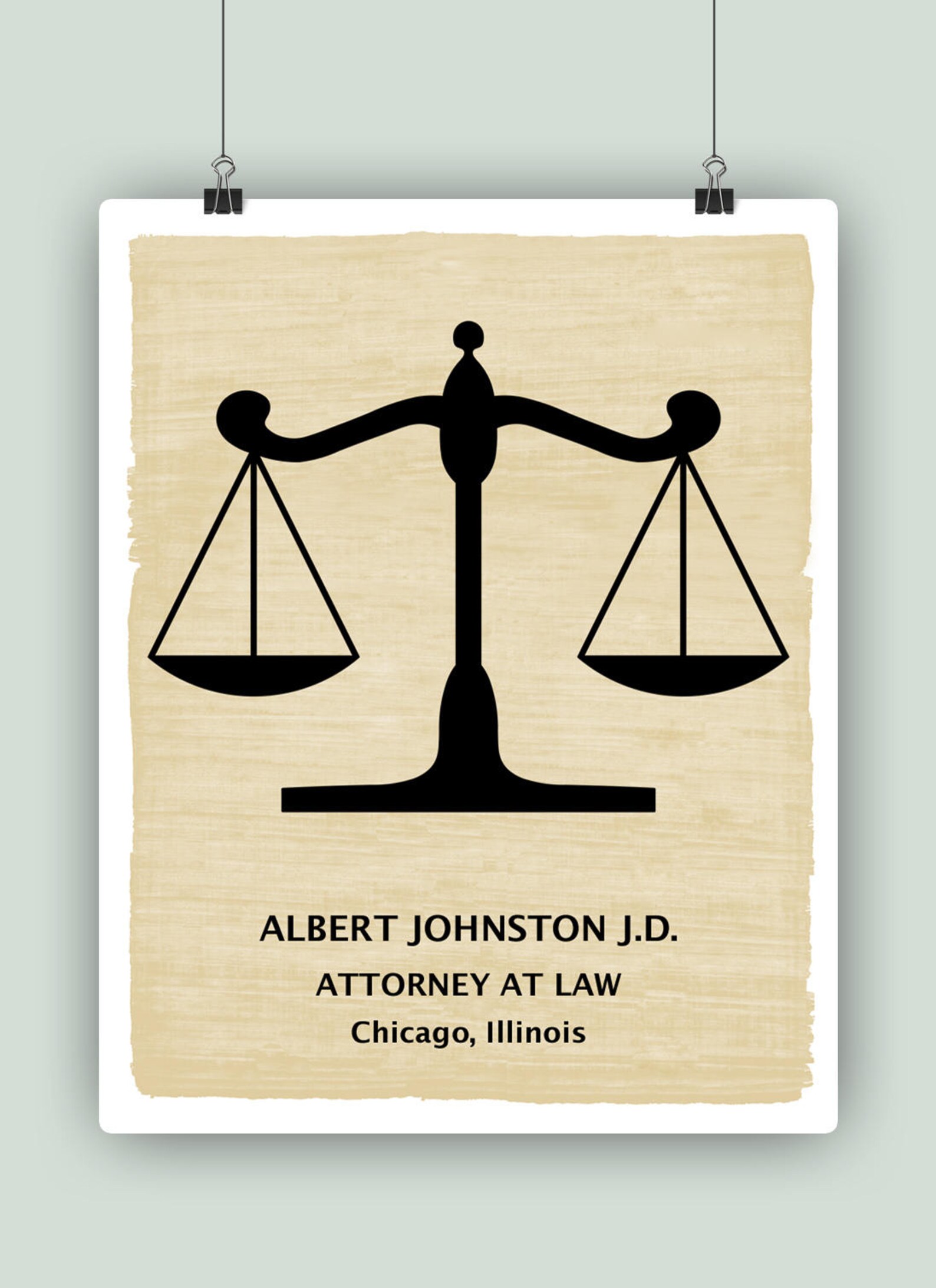 Attorney at Law, PERSONALIZED Lawyer Print, Jurist Art, Gift for Lawyer ...