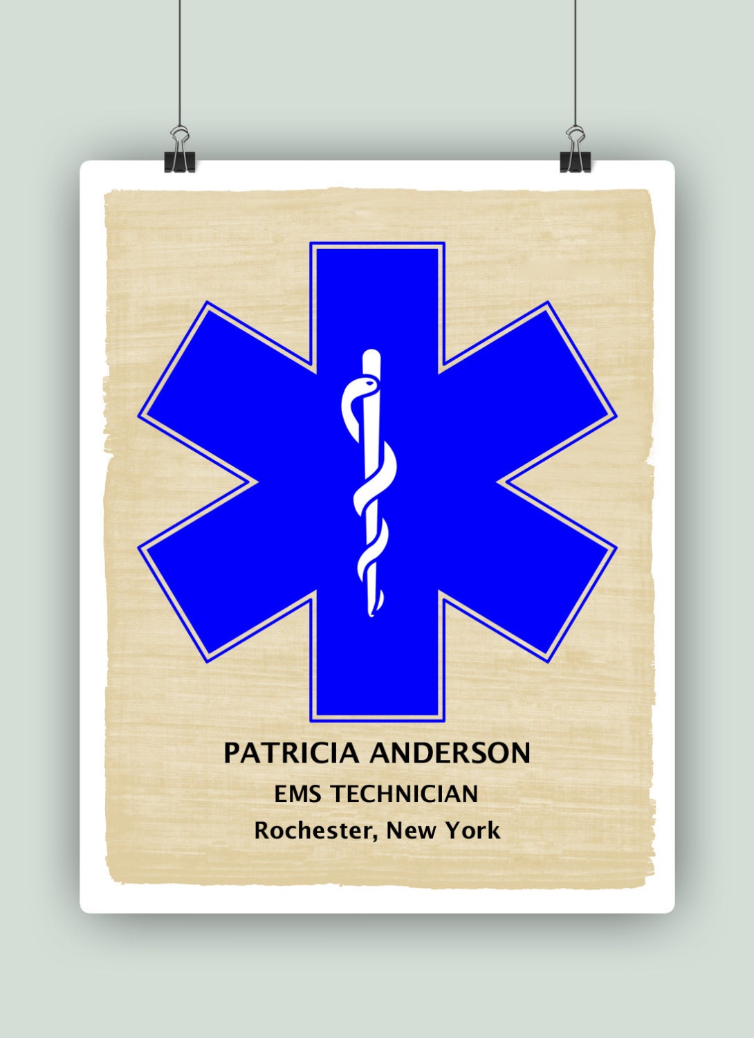 EMS Print, PERSONALIZED Print, Health Care, Emergency Medical Services ...