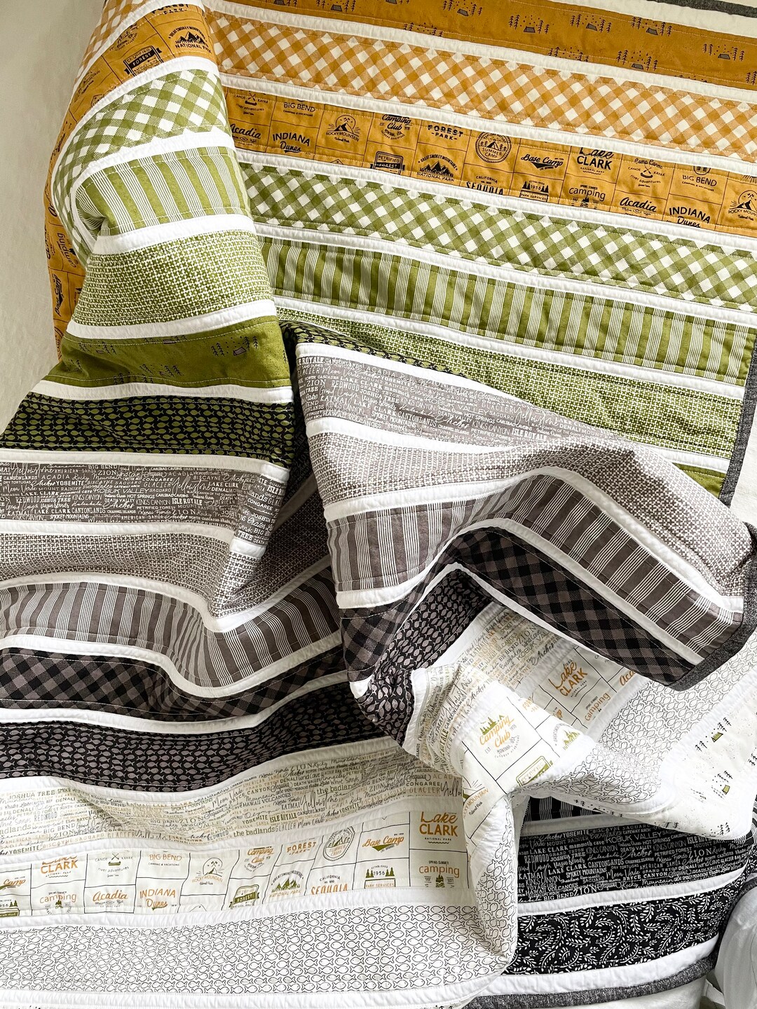 Great Outdoor Baby Quilt/ Modern Baby Quilt/ Timber Baby Quilt/ Lap ...