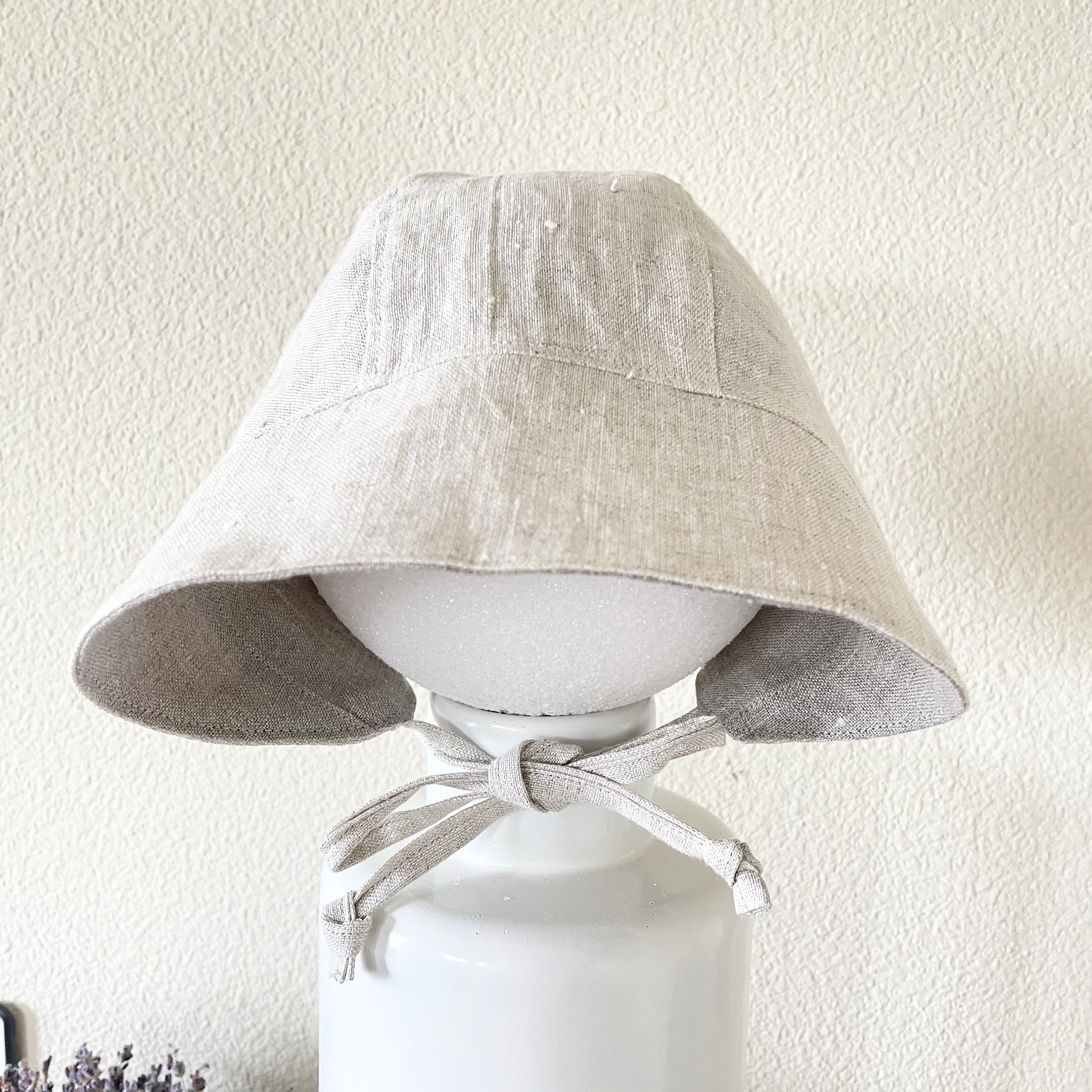 Linen Baby Bonnet/ Gender Neutral/ Reversible/12-18months | Etsy