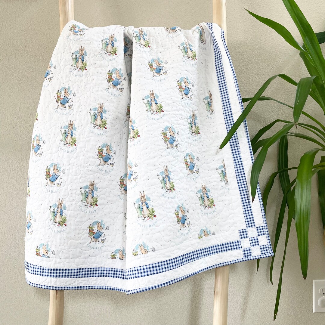 Peter Rabbit Baby Quilt/ Small Baby Quilt/ Patchwork Baby Quilt/42x37 ...