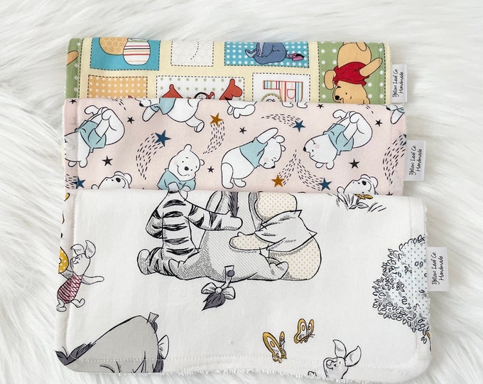 Winnie the Pooh Wash Cloth Set/ A Set of 3/ 8x8 - Etsy