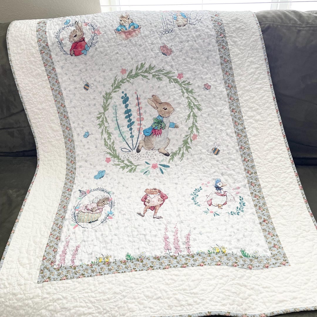 Peter Rabbit Baby Quilt/ 50”x34” - Etsy
