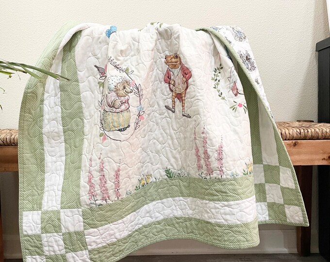 Peter Rabbit Baby Quilt/ Gender Neutral Peter Rabbit Quilt/ Patchwork ...