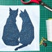 FPP Pattern Cat 6 Silhouette Foundation Paper Piecing 25x25cm or 10 ...