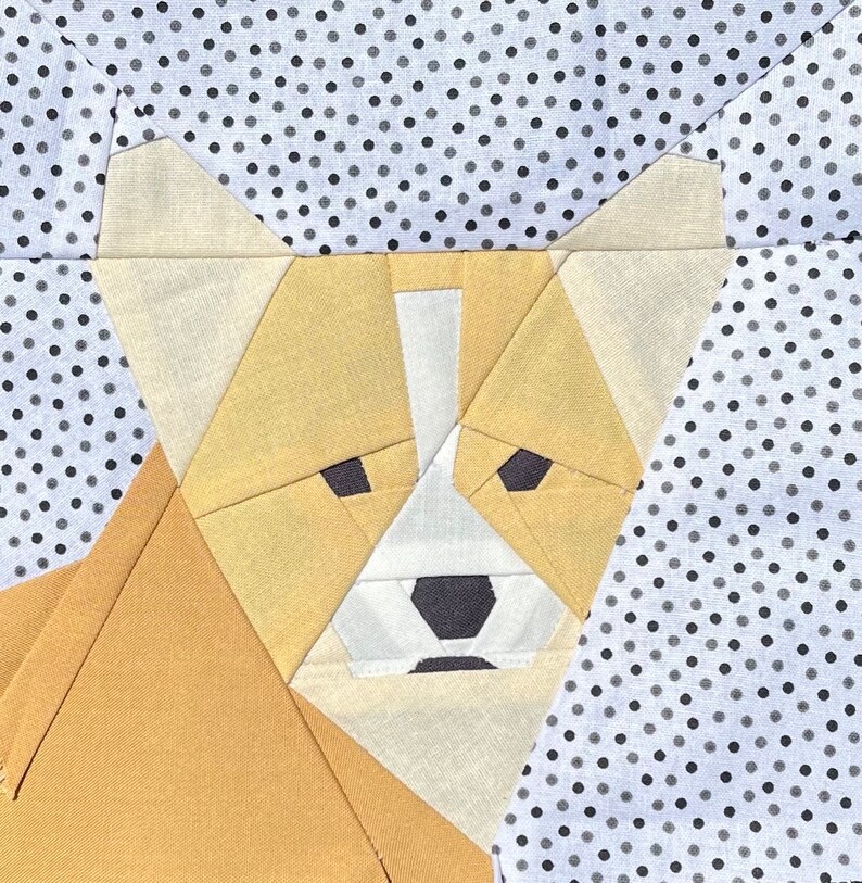 FPP Pattern Pembroke Welsh Corgi Dog Foundation Paper Piecing Quilt ...