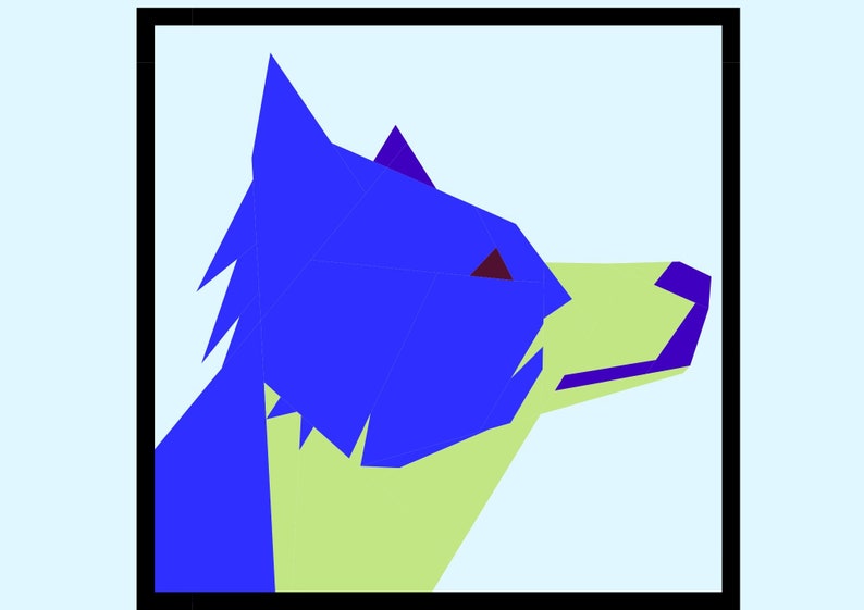 FPP Pattern Border Collie Dog Foundation Paper Piecing Quilt Block PDF ...