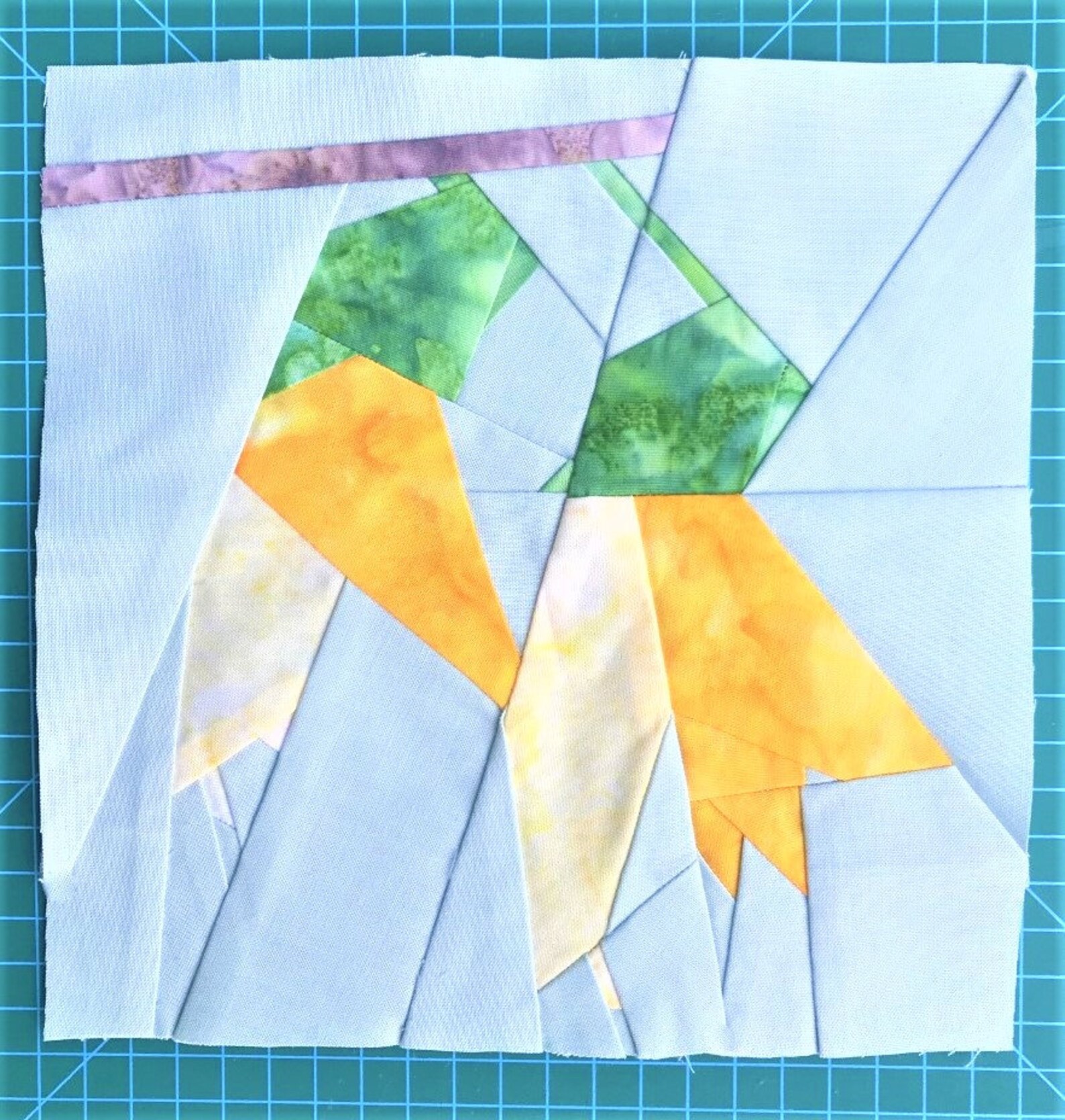 Foundation Paper Piecing Quilt Block Kowhai Flower New Zealand PDF ...