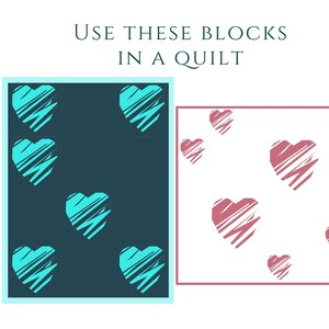 FPP Pattern Heart Paper Piecing Quilt Block PDF 6 & 12 Inch Foundation ...