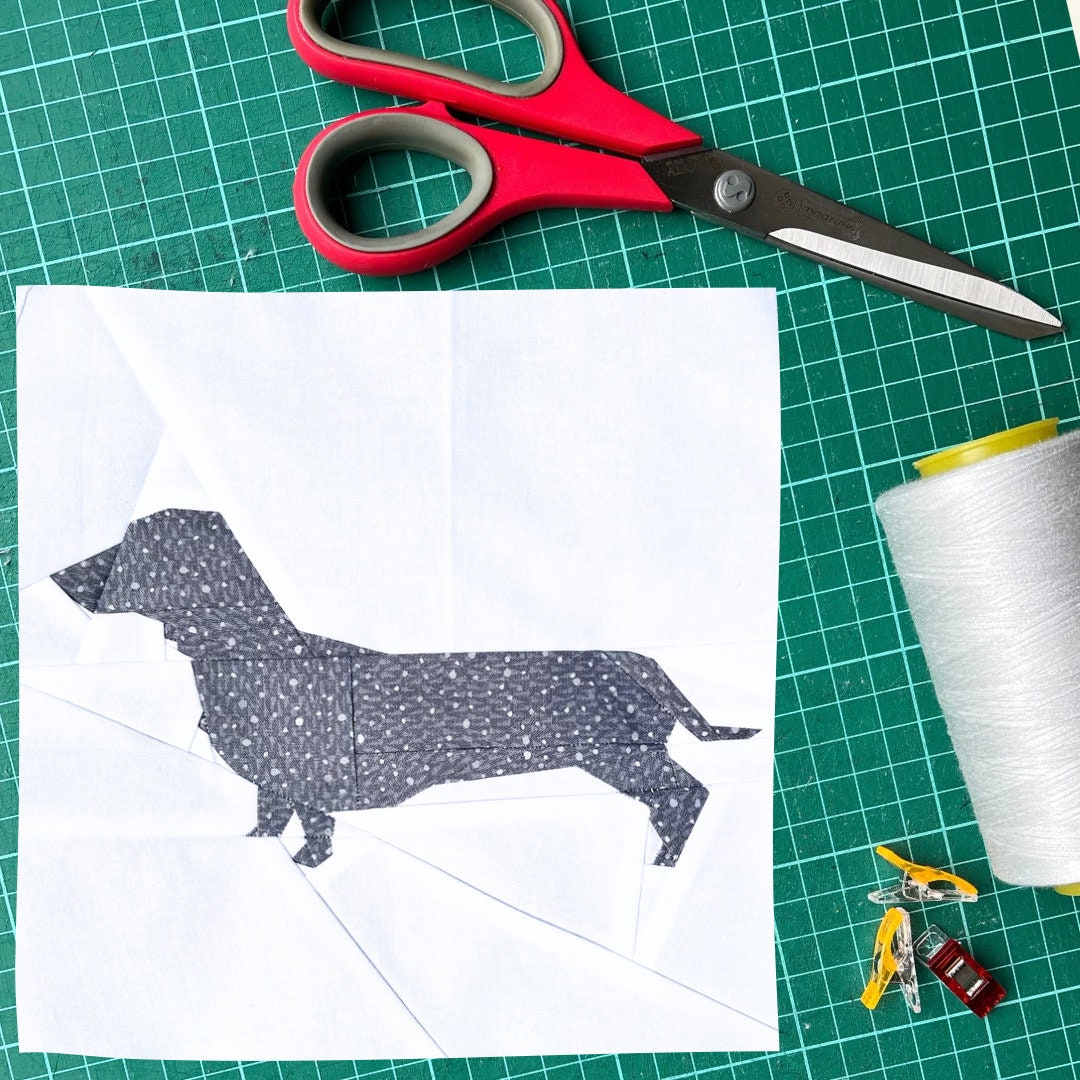 FPP Pattern Dachshund Weiner Sausage Dog Silhouette Foundation Paper ...