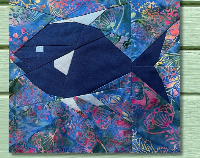 Orca Killer Whale Quilt Block Pattern Foundation Paper Piecing FPP ...