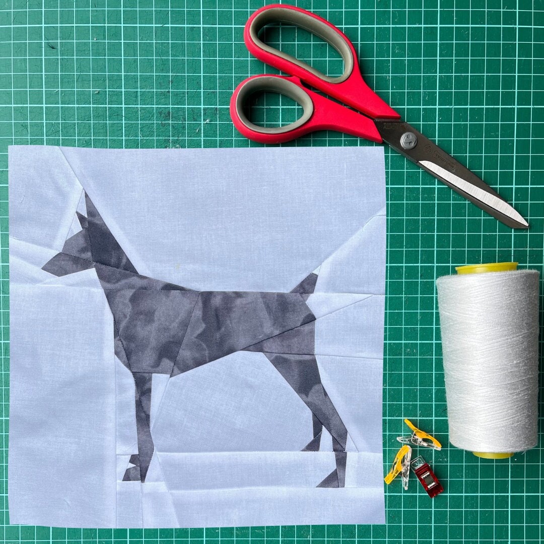 FPP Pattern Doberman Pinscher Dog Silhouette Foundation Paper - Etsy
