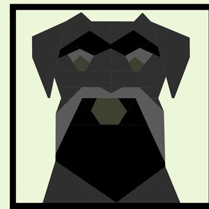 FPP Pattern Schnauzer Dog Foundation Paper Piecing Quilt Block PDF ...