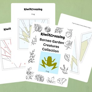 FPP Pattern Green Frog Foundation Paper Piecing Quilt Block Borneo ...