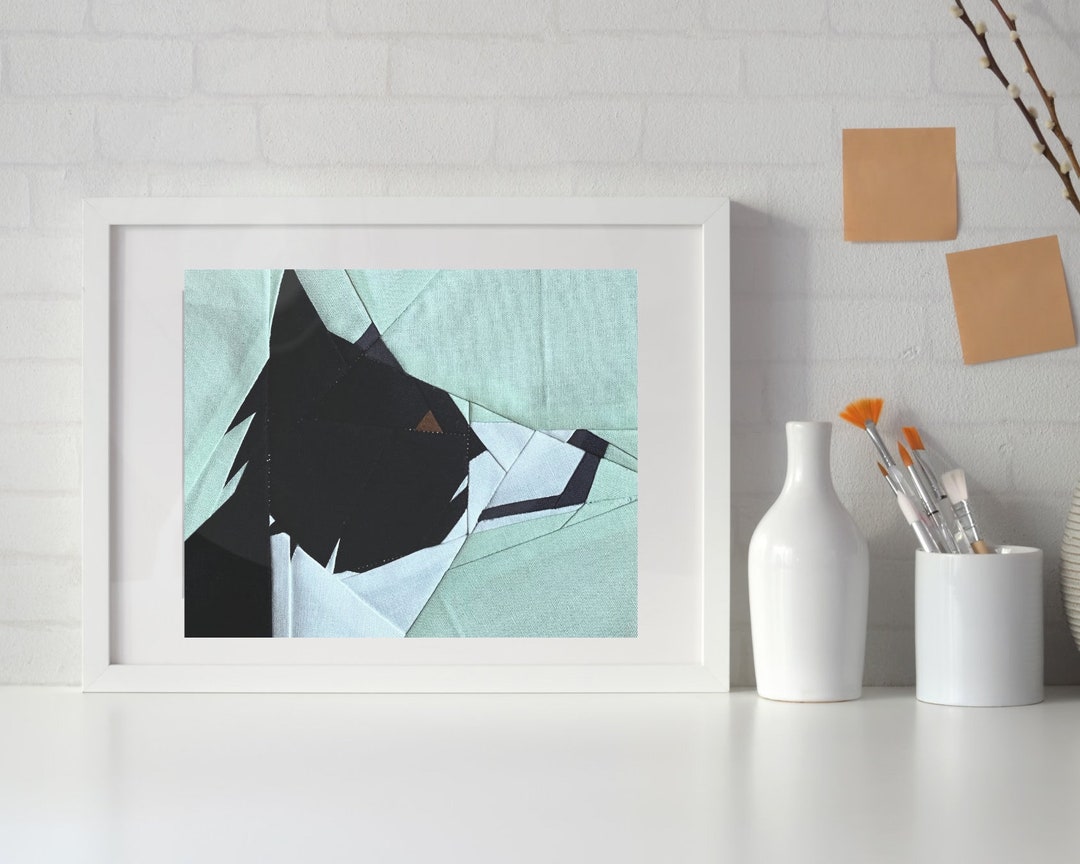 FPP Pattern Border Collie Dog Foundation Paper Piecing Quilt - Etsy