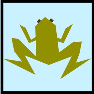 FPP Pattern Green Frog Foundation Paper Piecing Quilt Block Borneo ...