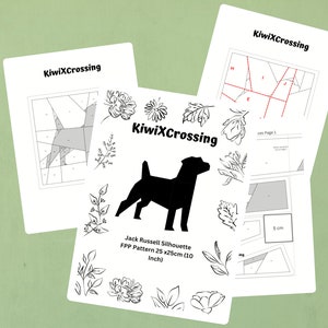 FPP Pattern Jack Russell Fox Terrier Dog Silhouette Foundation Paper ...