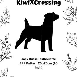FPP Pattern Jack Russell Fox Terrier Dog Silhouette Foundation Paper ...