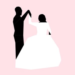 FPP Pattern Ballgown Dancing Couple Bride and Groom Wedding Foundation ...