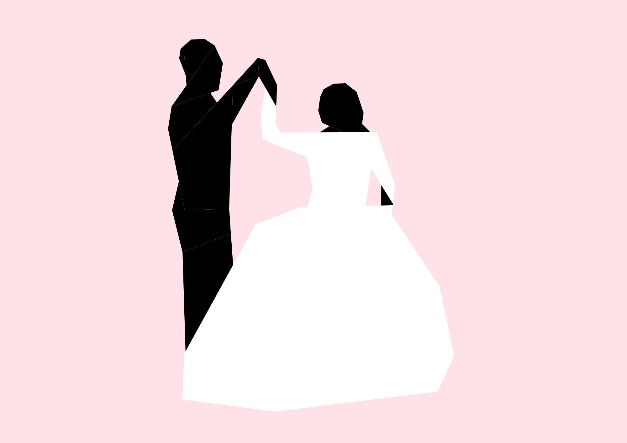 FPP Pattern Ballgown Dancing Couple Bride and Groom Wedding Foundation ...