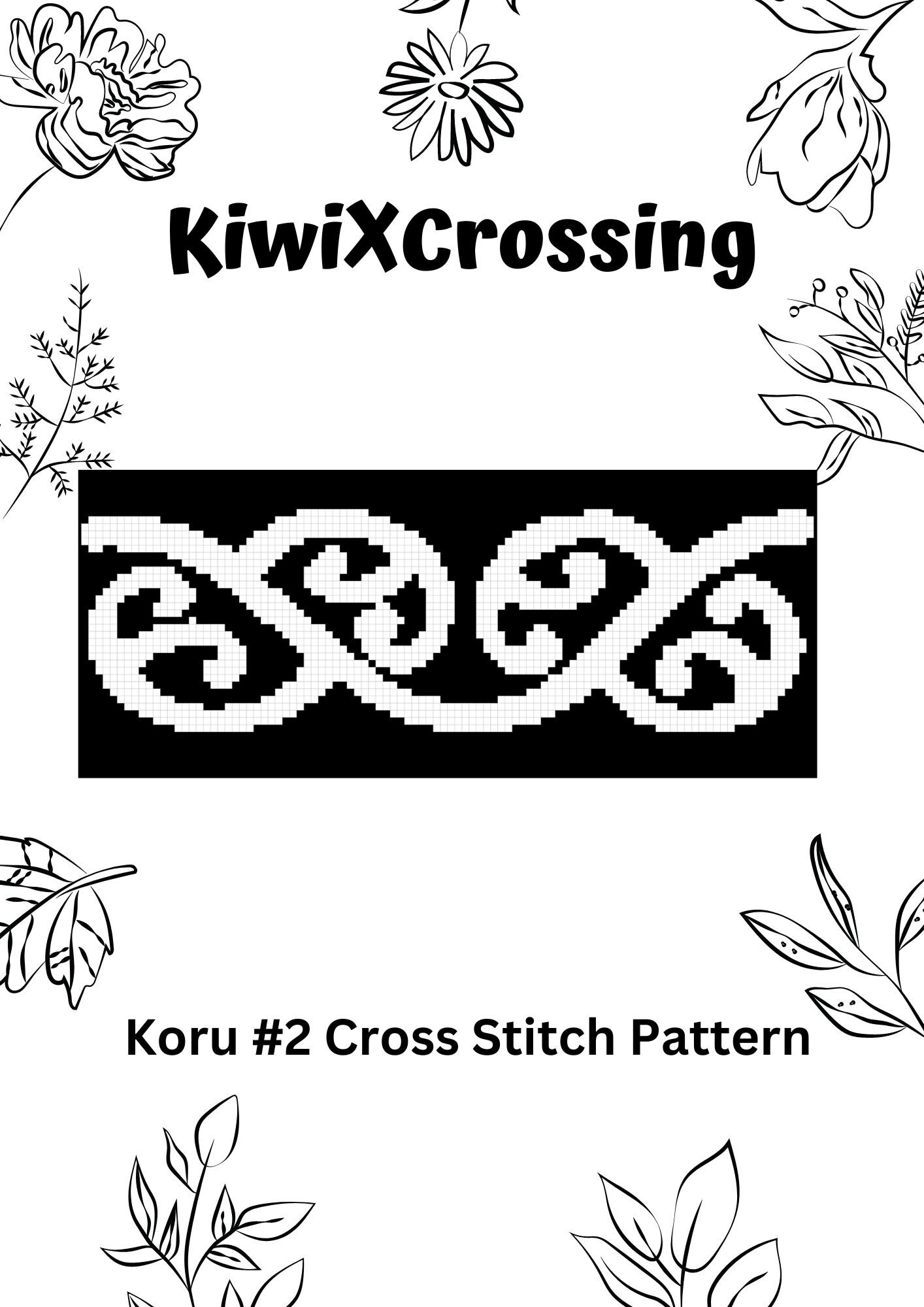 Cross Stitch Pattern Maori Koru 2 Cross New Zealand NZ - Etsy Australia