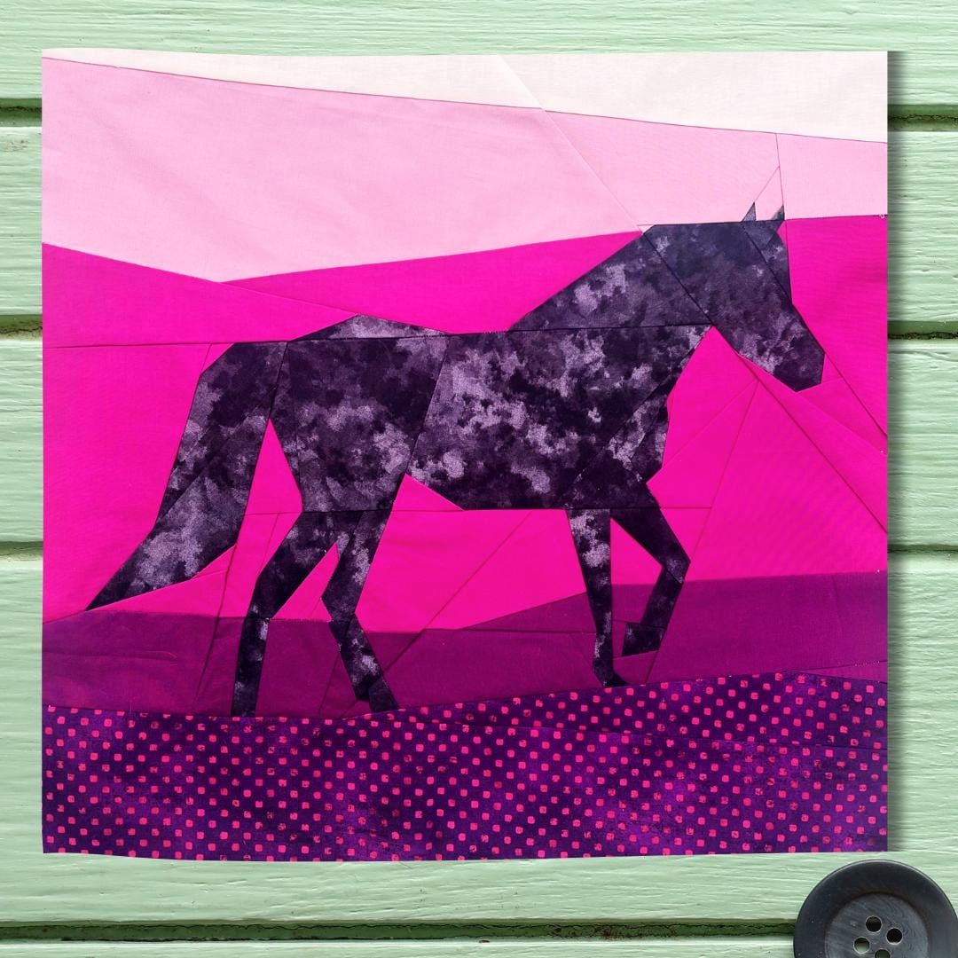 Horse Quilt Block Pattern Foundation Paper Piecing FPP Instant Download ...